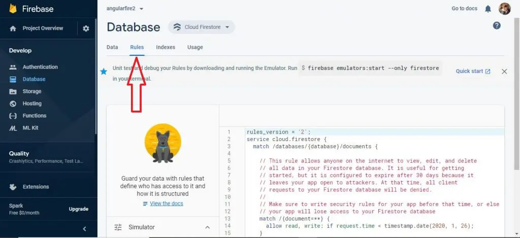 angularfire2 - npm install firebase angularfire2