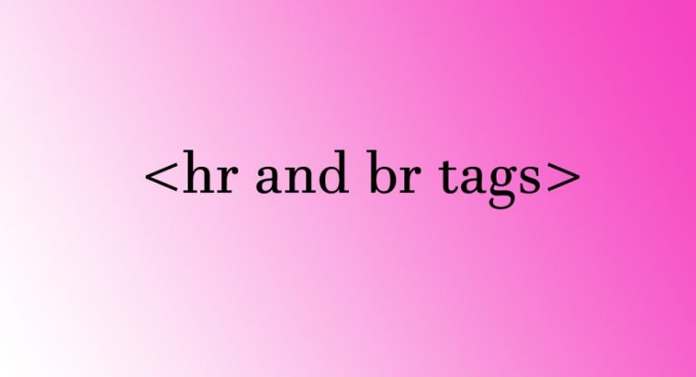 Line breaks and hr tag in HTML