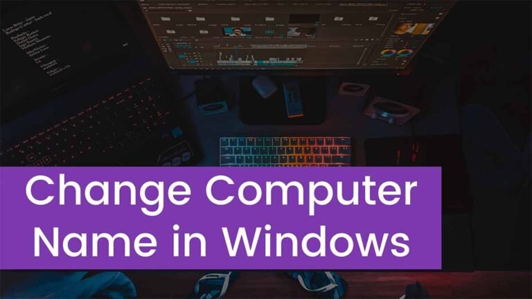 How To Change Computer Name in Windows 10