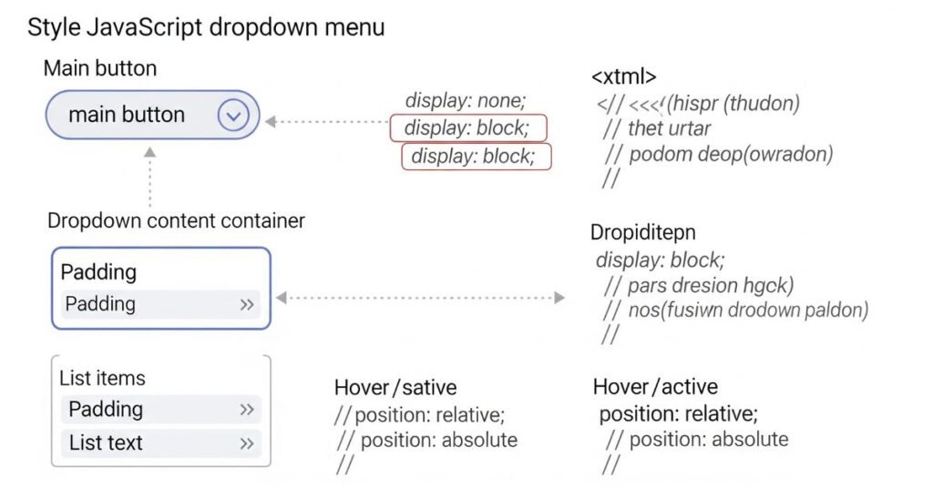 How to Style Components for a JavaScript Dropdown Using